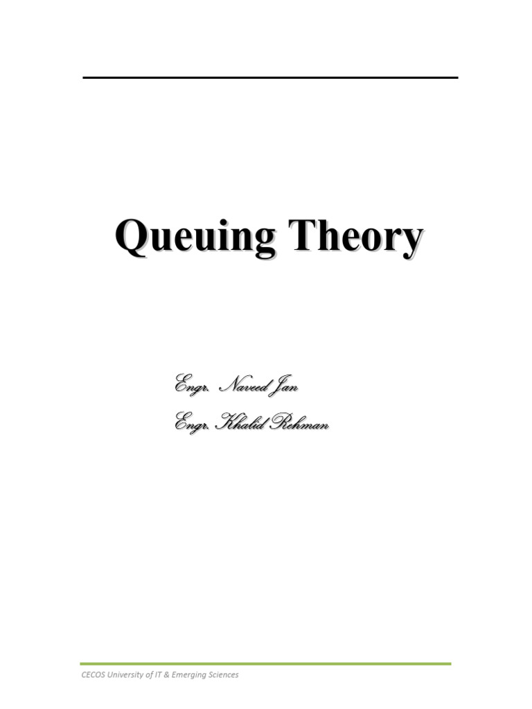 Queuing Theory | PDF | Stochastic Process | Probability Distribution