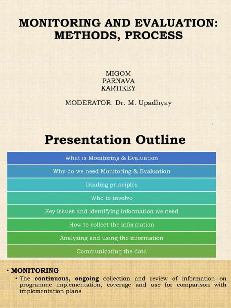 Monitoring &evaluation Process | PDF