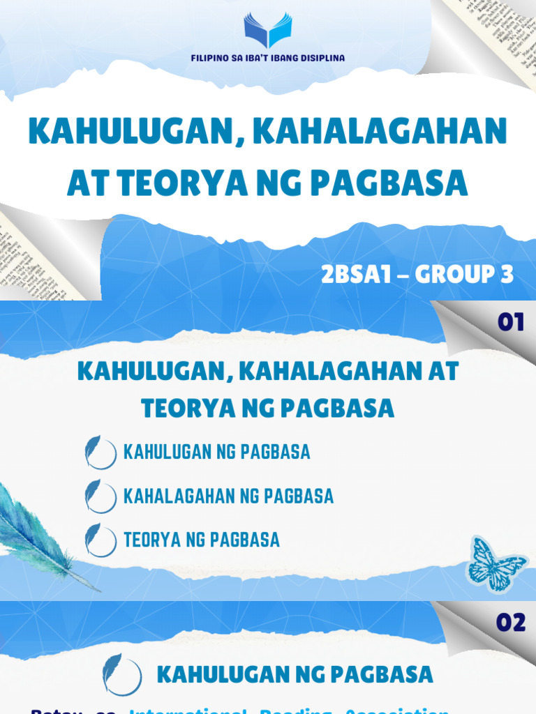 Kahulugan Kahalagahan at Teorya NG Pagbasa Compressed | PDF