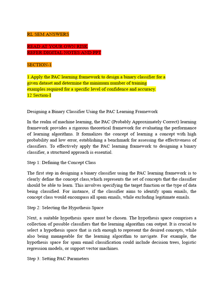 RL SEM Updated | PDF | Machine Learning | Statistical Classification