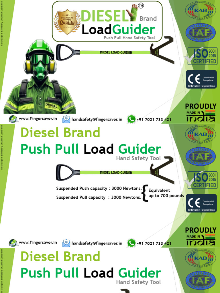 DIESEL Brand Push Pull Load Guider Tool | PDF | Materials | Mechanical ...