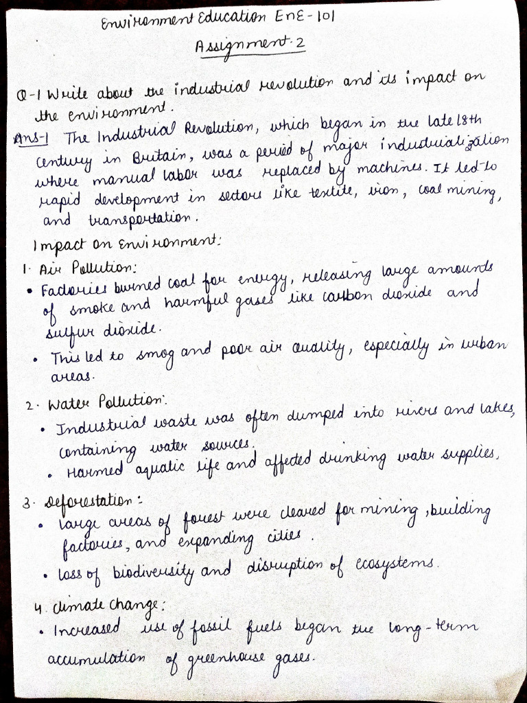 EVS Ene-101 Assgn 2 | PDF
