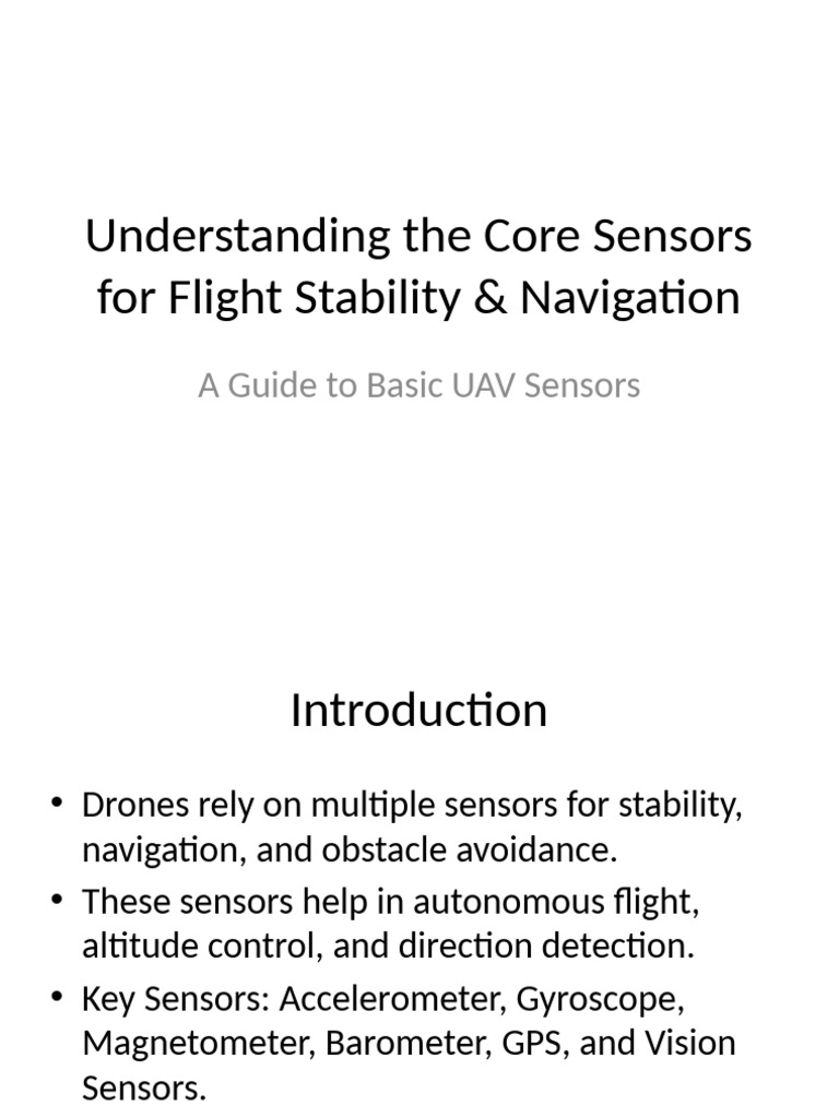 Essential Drone Sensor Overview | PDF