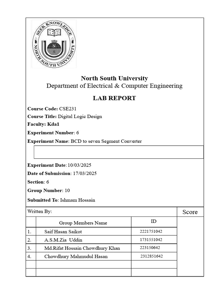 _LAB6_COVER PAGE | PDF