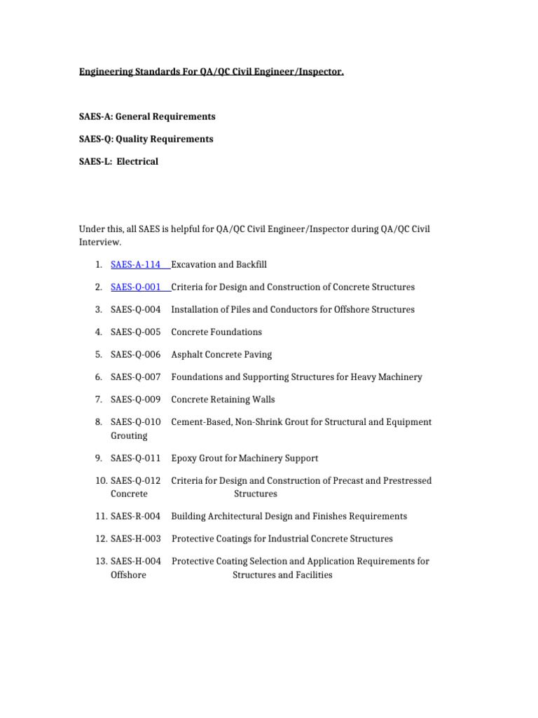 Aramco Standards Civil | PDF