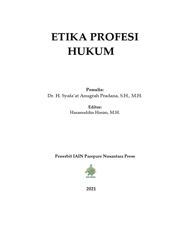 Buku Ajar Etika Profesi Hukum | PDF