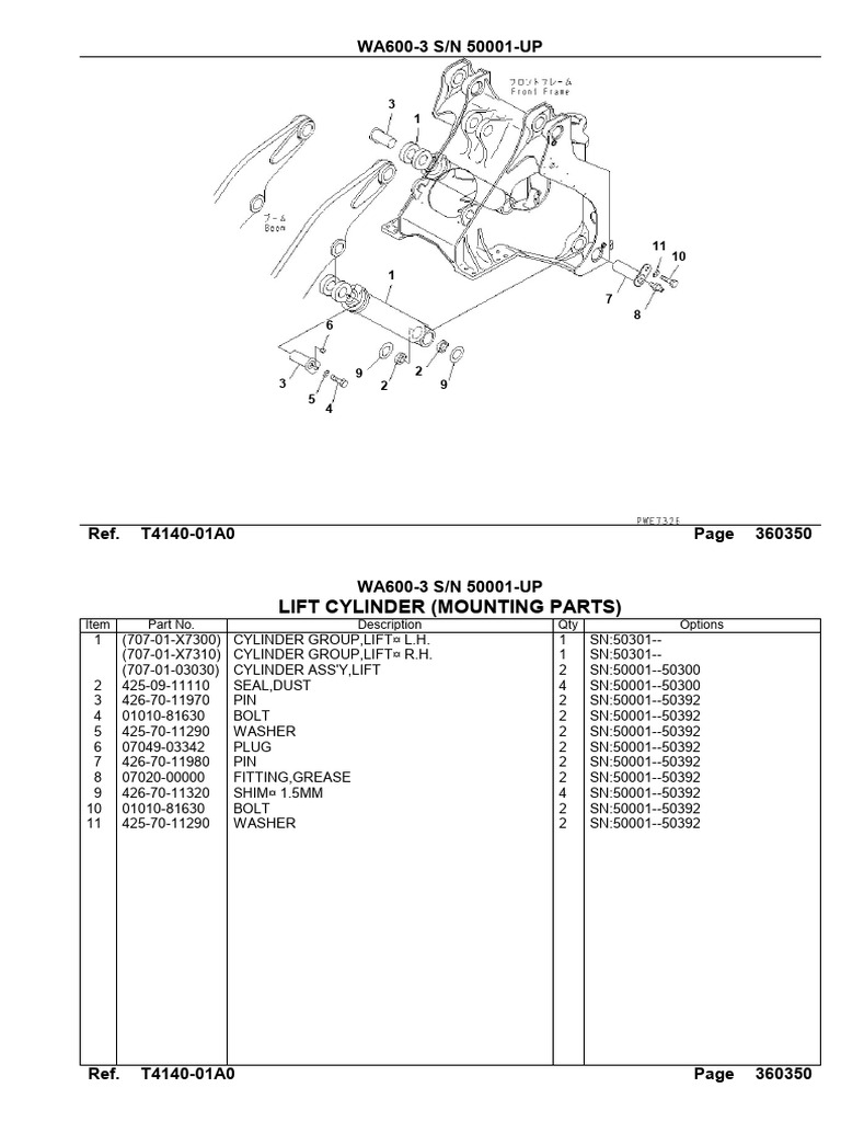 Lift Cyilinder Mounting | PDF