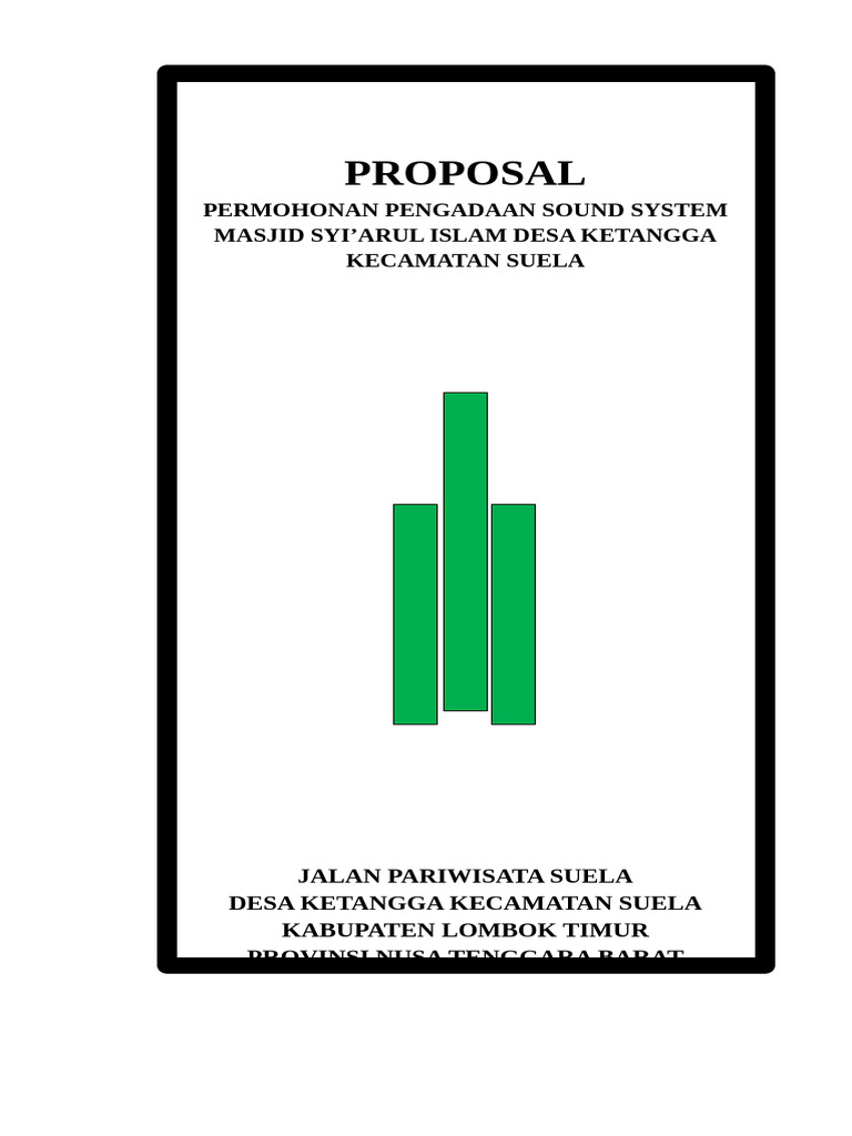 Proposal Pengadaan Sound System Masjid | PDF