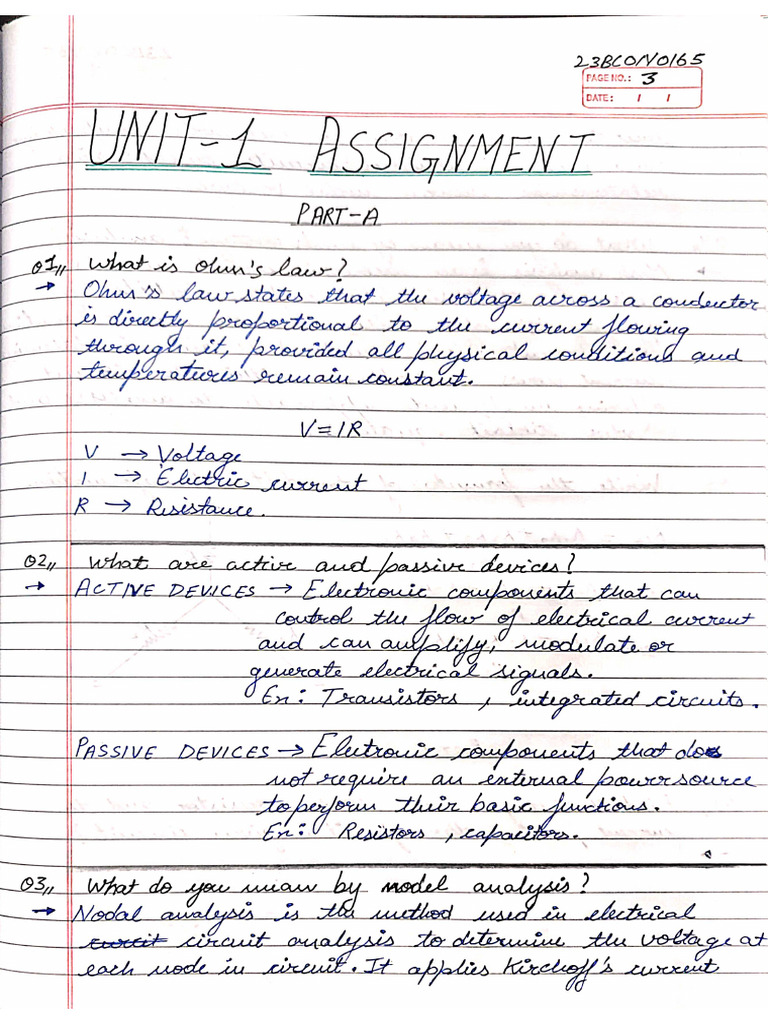Beee Assignment 1 | PDF
