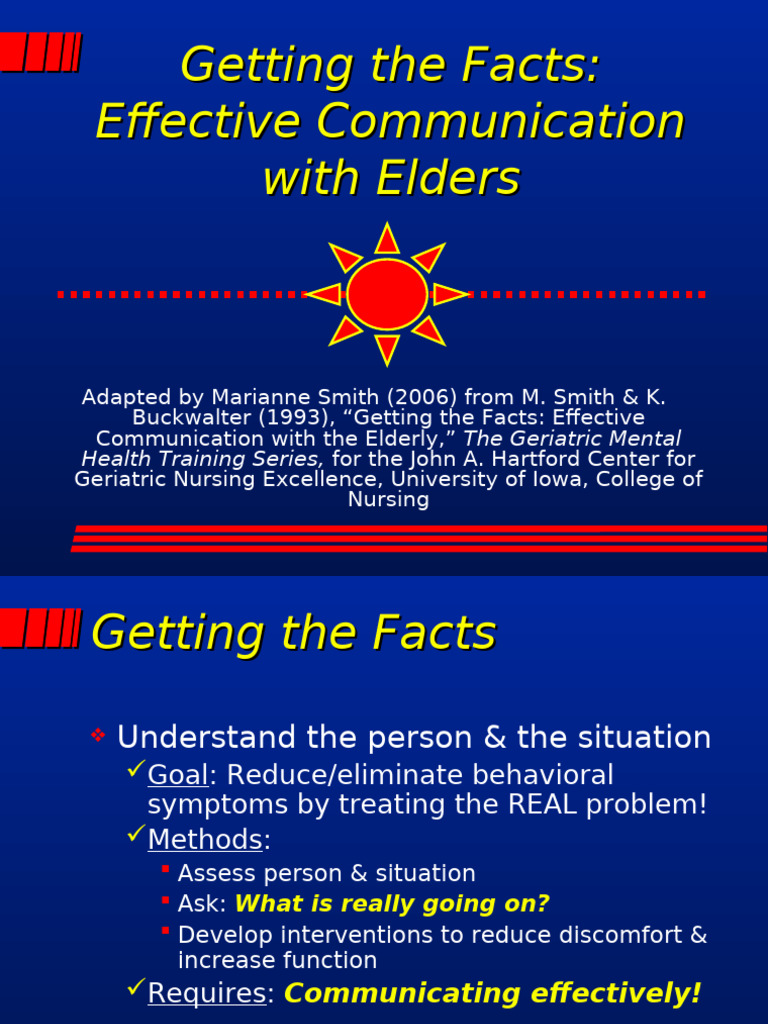 Getting The Facts: Effective Communication With Elders | PDF | Aphasia ...