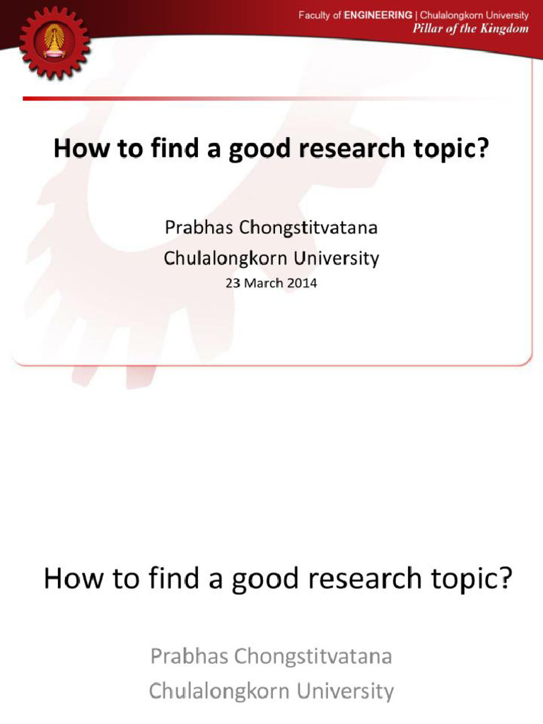 How To Find Research Topic | PDF