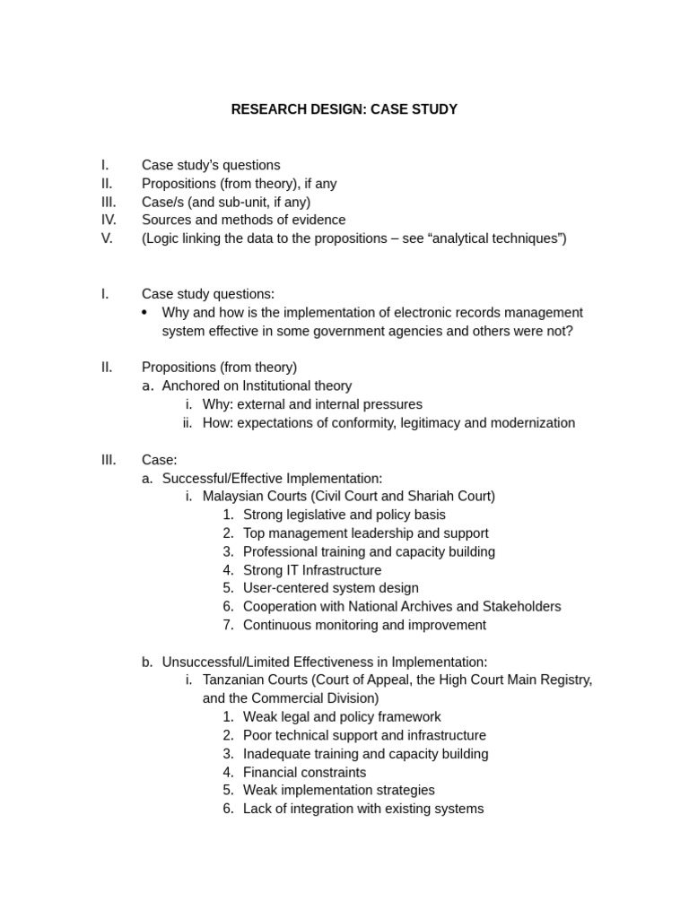 Research Design - Case Study | PDF | Theory