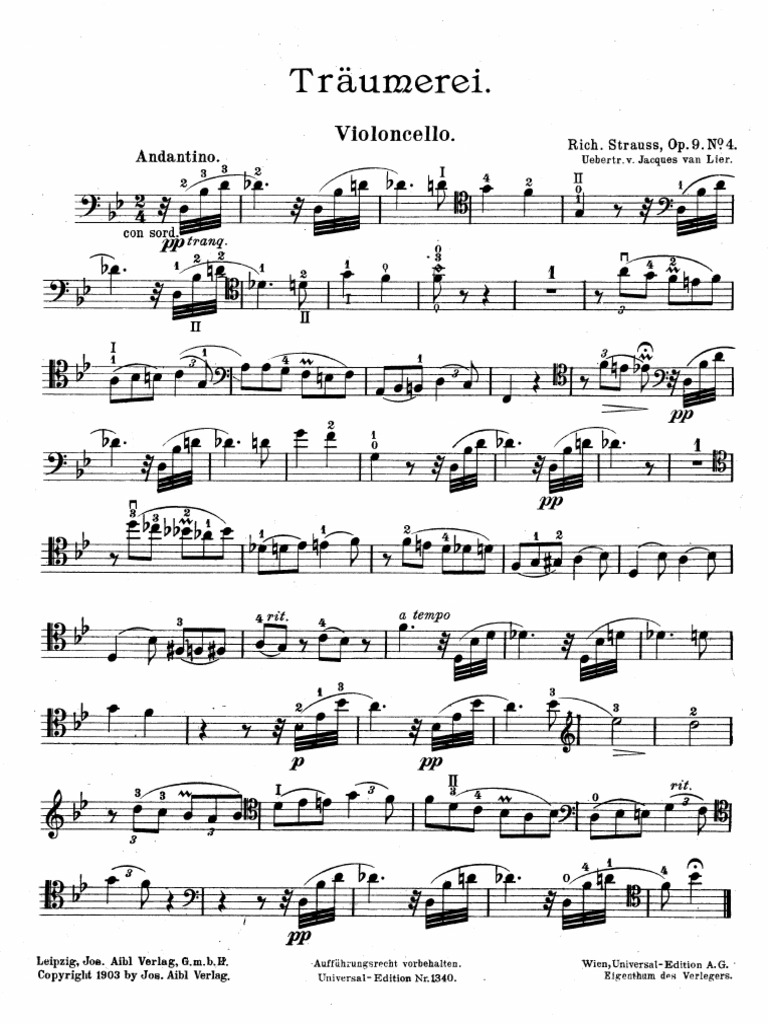 Strauss Traumerei Cello | PDF