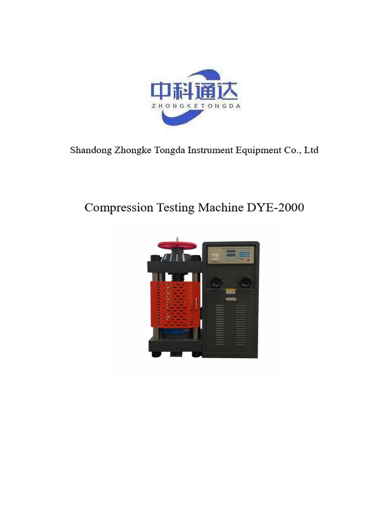 Digital Concrete Tester DYE-2000 Specs | PDF