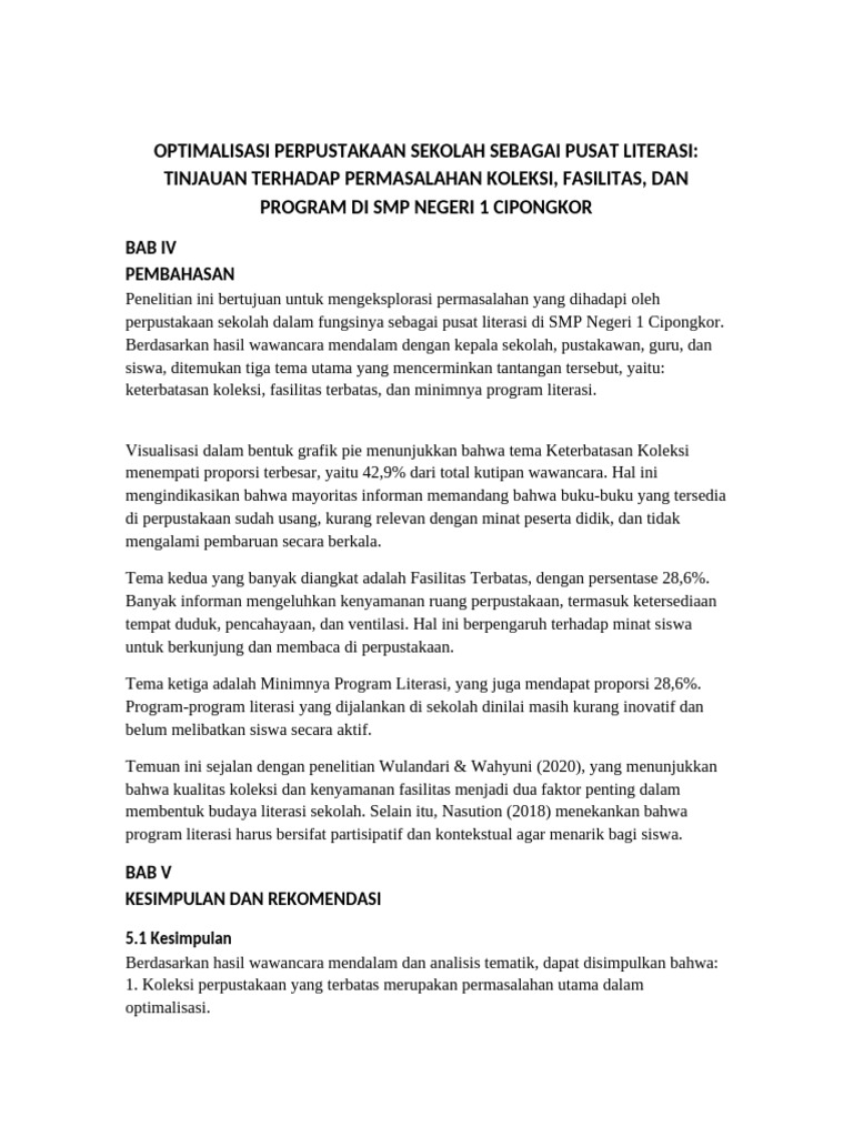 Bab IV Dan V Karya Ilmiah Perpus Literasi | PDF