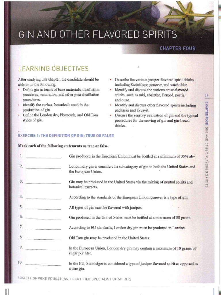 Certified Specialist of Spirits WRK Book | PDF