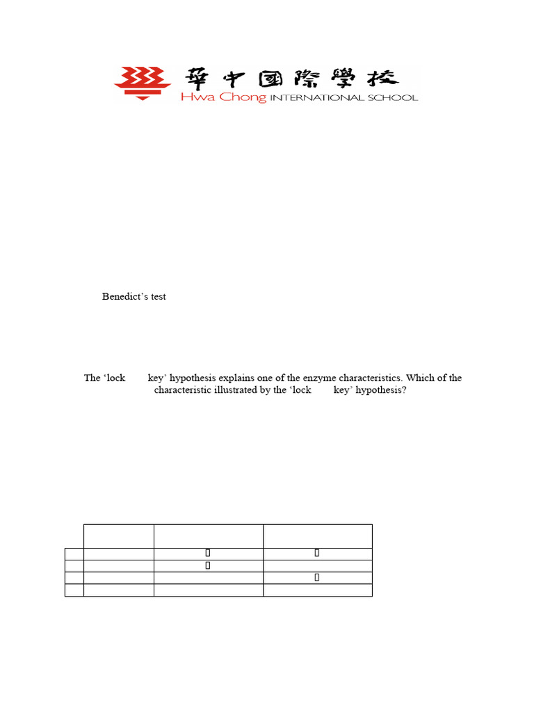 Tutorial (5) Enzymes (Student) | PDF | Catalase | Enzyme