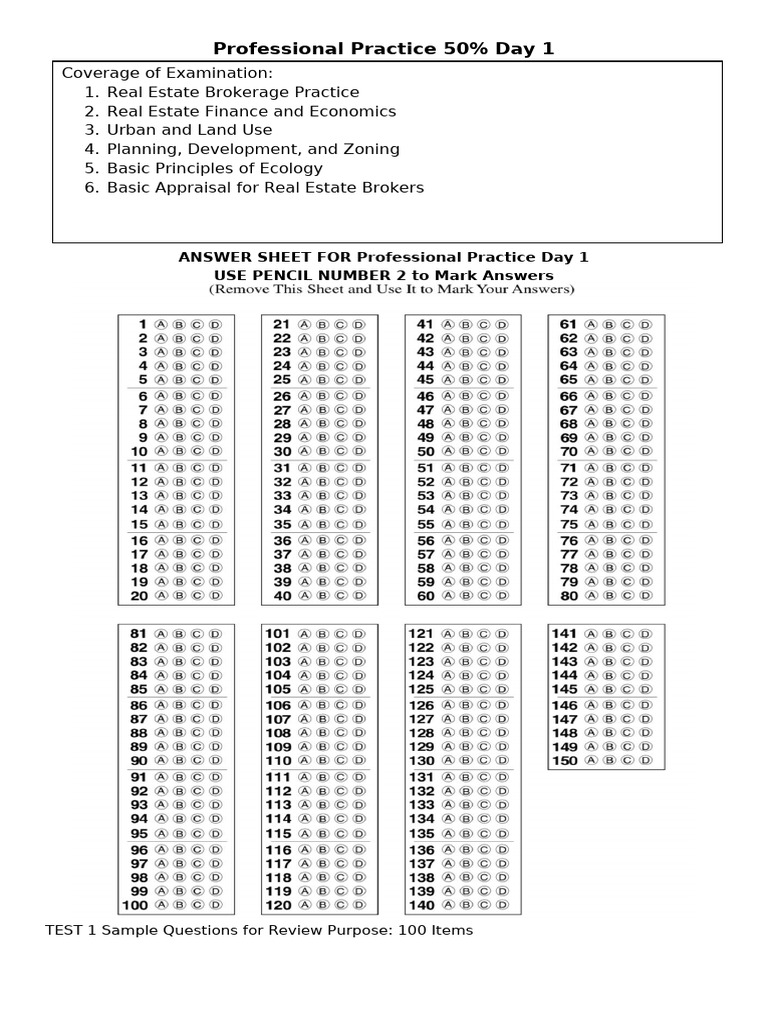Professional Practice Exam Overview | PDF | Real Estate Appraisal ...