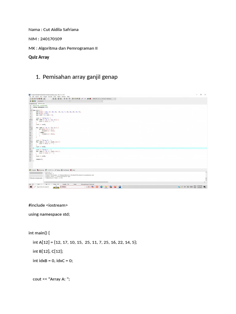 Cut Aidila Safriana (240170109) | PDF