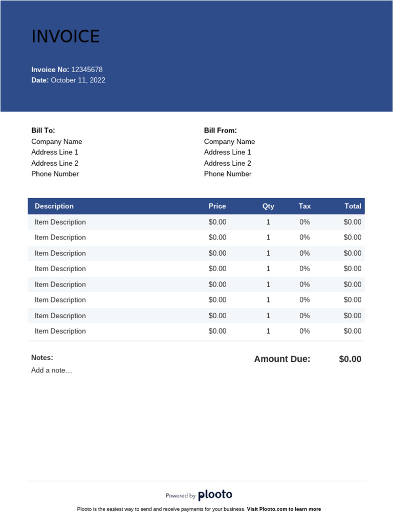 Invoice Template | PDF