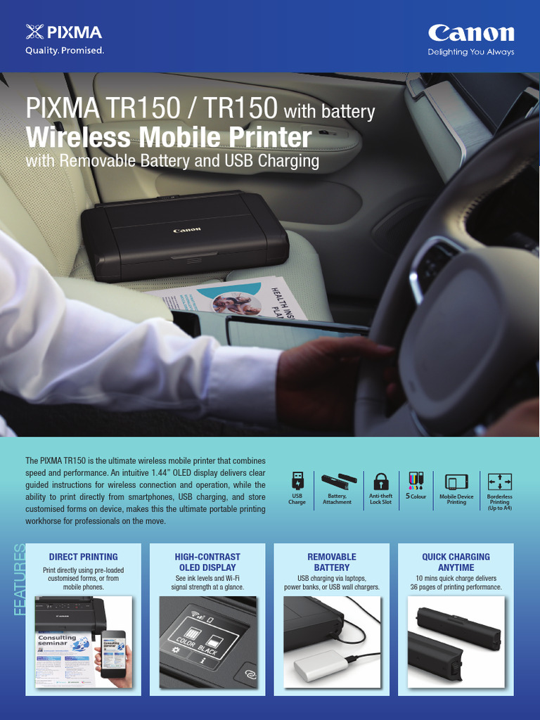 PIXMA TR150 - 2ppbrochure (R) - V10 | PDF | Printer (Computing) | Usb