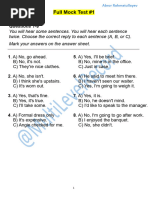 Multilevel Mock Test Answers Key | PDF