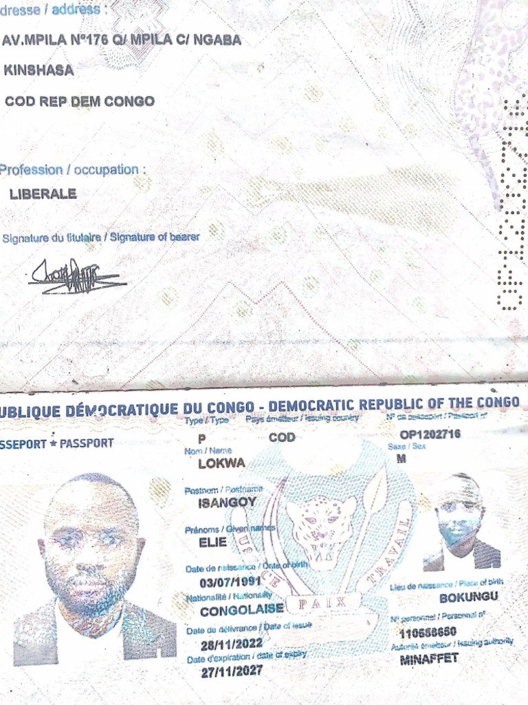 Passport Elie DRC | PDF