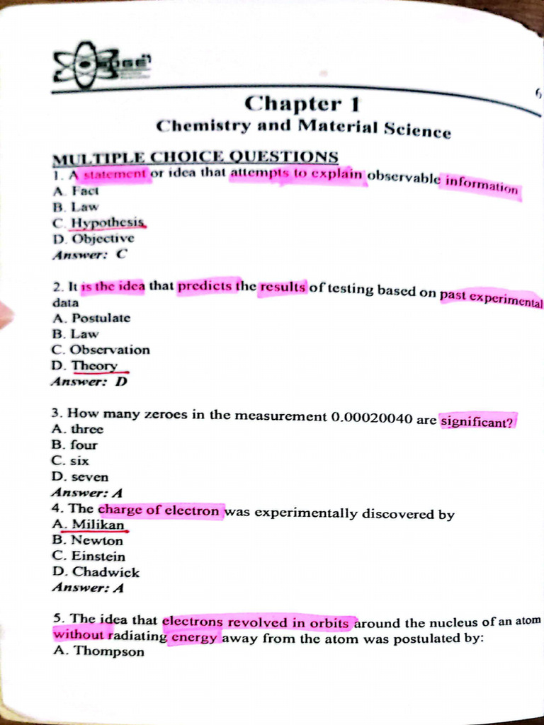 Chemistry and Matsci Compressed | PDF