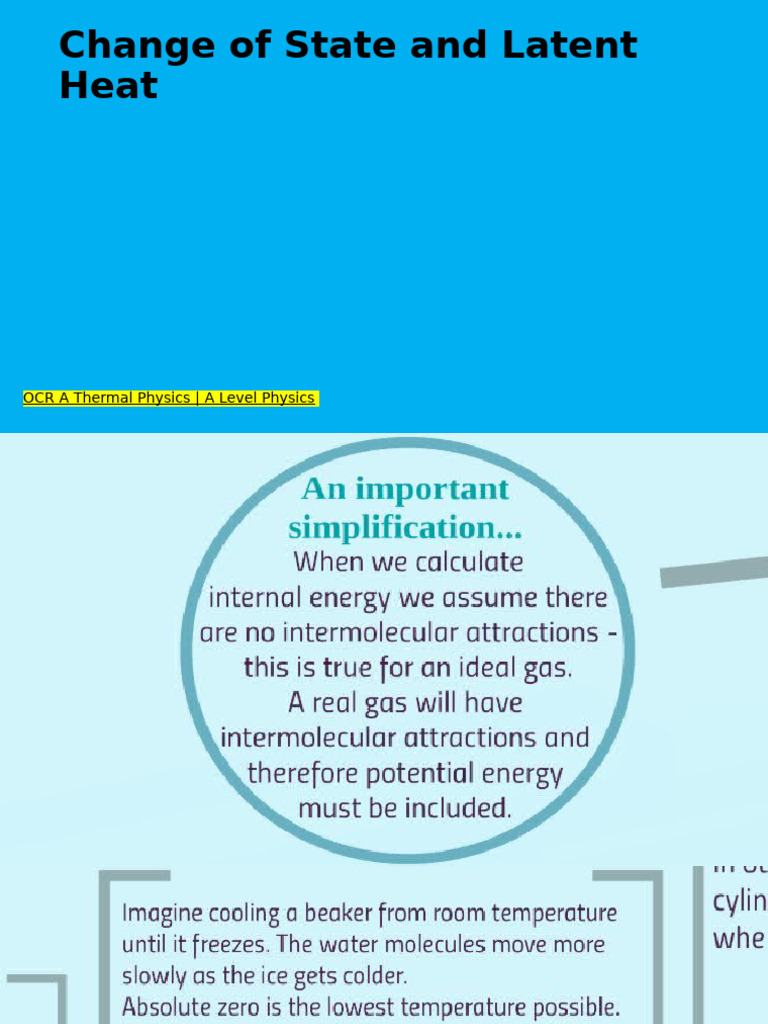 5.1 State and Latent Heat | PDF | Gases | Heat