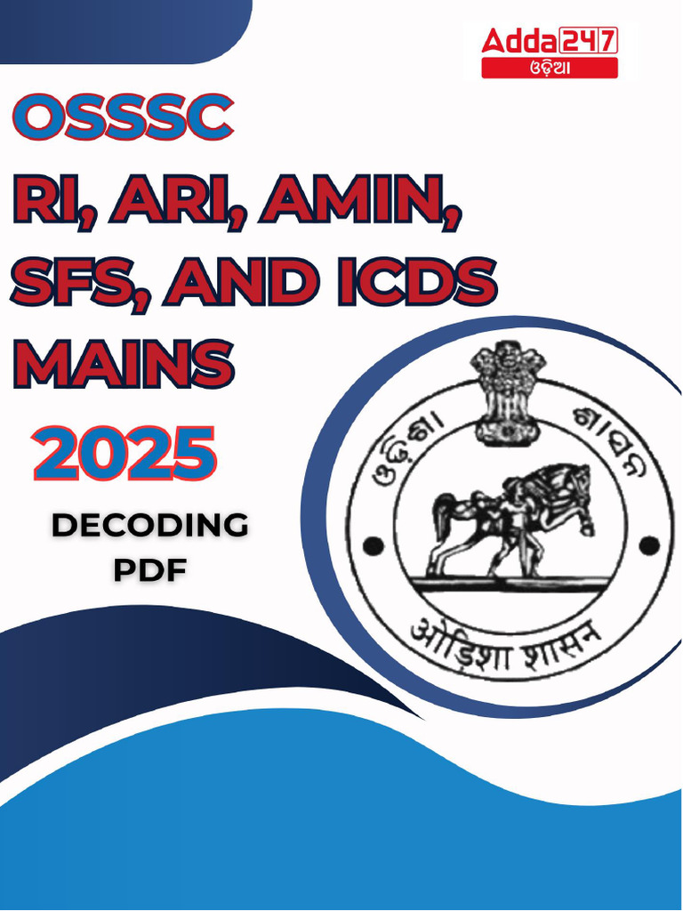 OSSSC RI, ARI, Amin, SFS, and ICDS 2025 Mains Exam Decoding PDF - 9442 | PDF | Computer Data ...