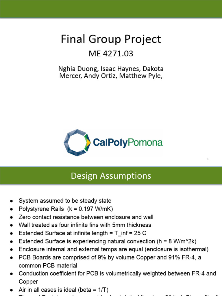 ME4271.03 Final Group Project Slides PDF Version | PDF