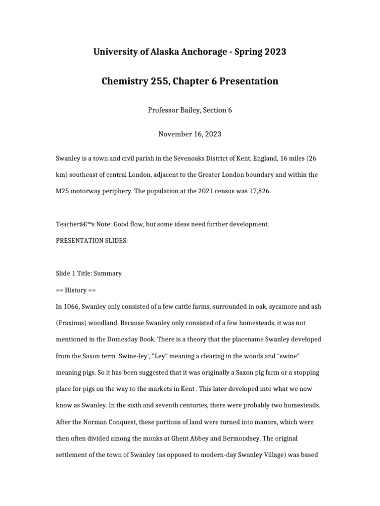 CHEMISTRY_255_CHAPTER_6_PRESENTATION | PDF