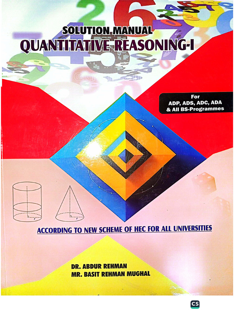 Solution Manual Quantitative Reasoning | PDF
