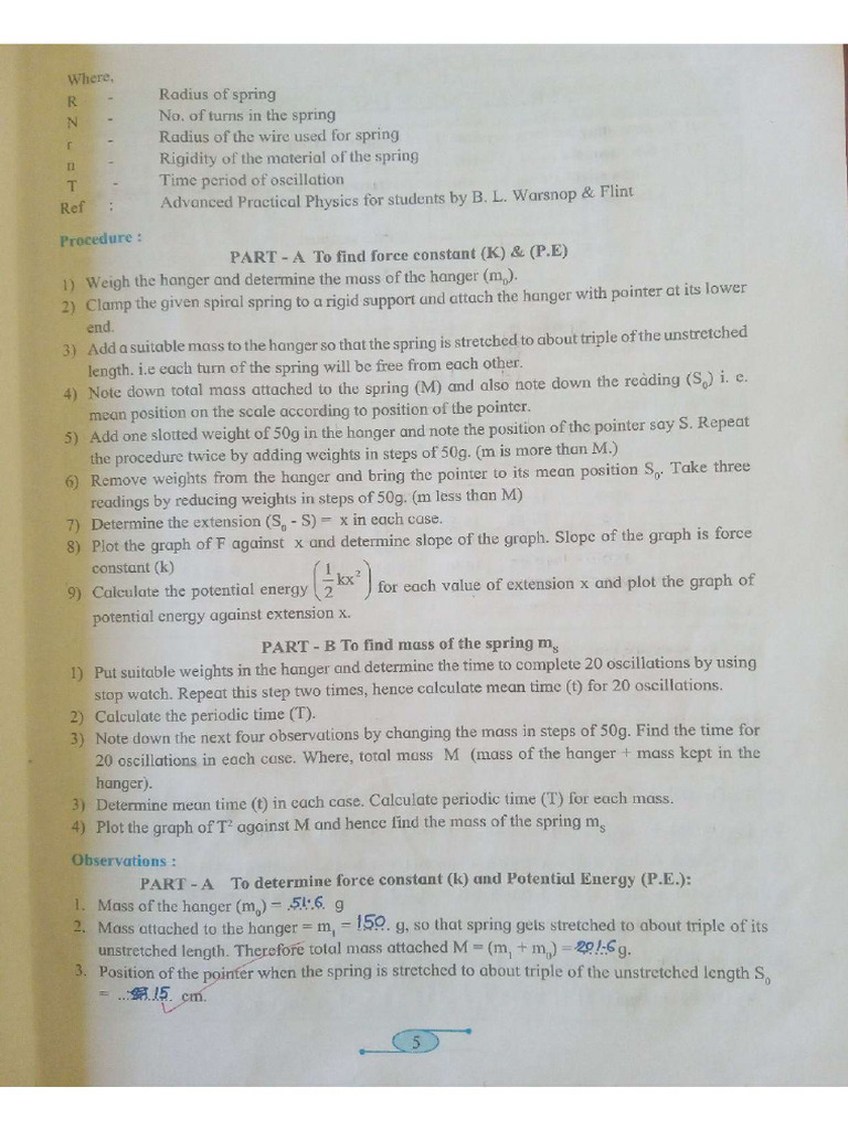 Physics Practical Book Class 12 | PDF