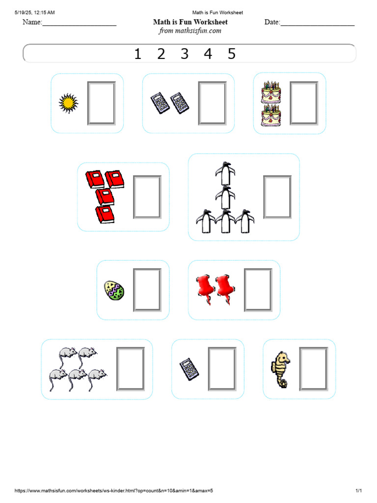 Math is Fun Worksheet for Kids | PDF