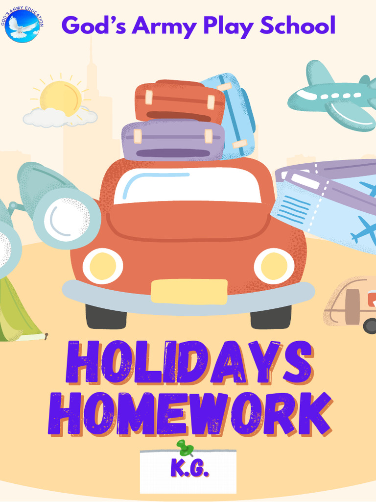 Class KG Holiday Homework, Gaps | PDF