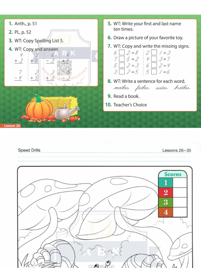 Seatwork G2. Lesson 26-30 | PDF