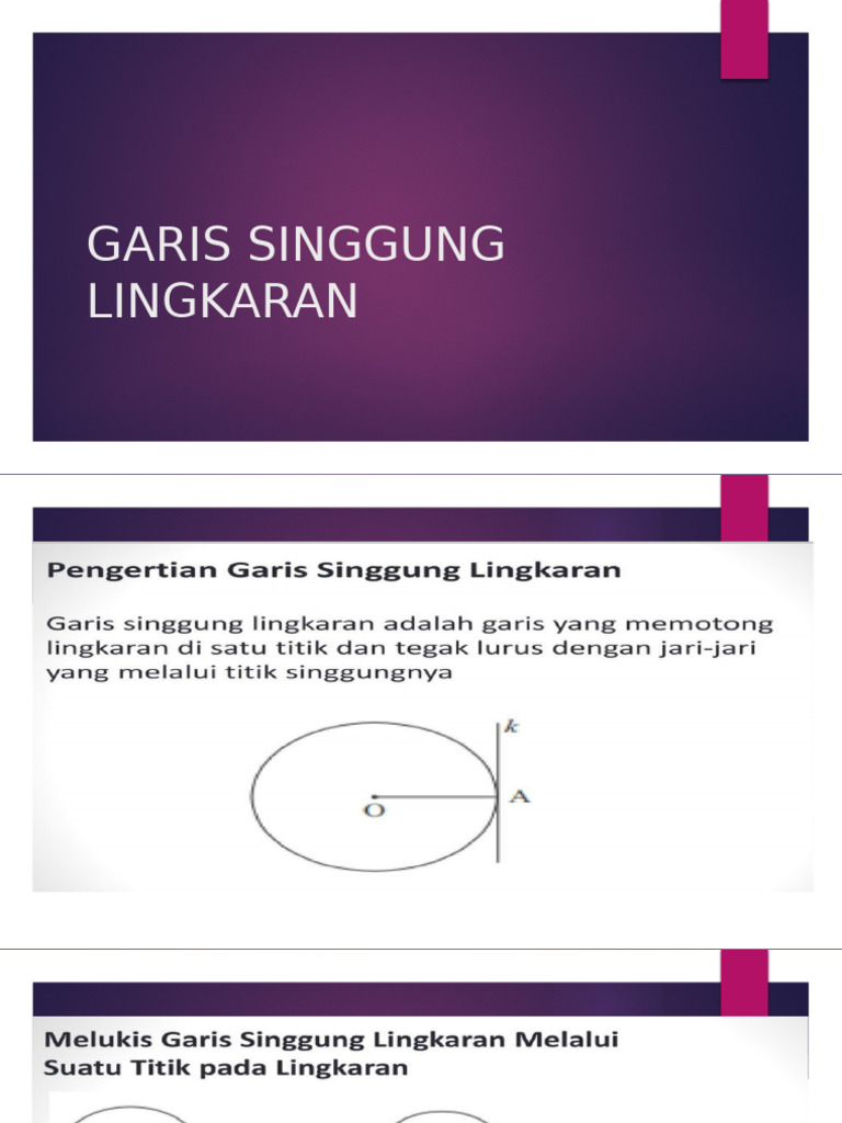 Garis Singgung Lingkaran | PDF