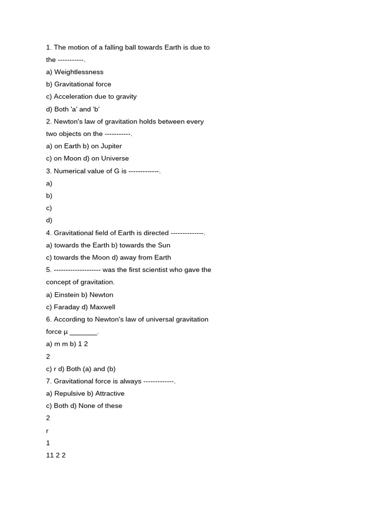 Chapter 6 Gravitation 9th Phy | PDF | Gravity | Weight