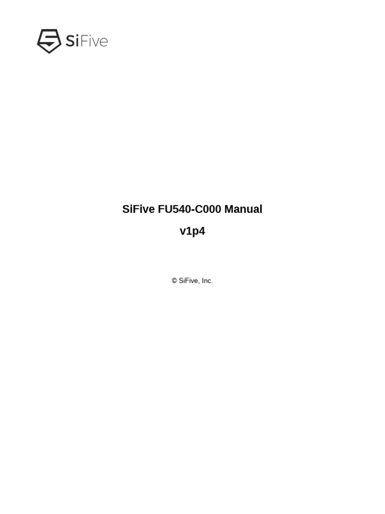 SiFive FU540-C000 Manual v1p4 | PDF | Cpu Cache | Microcontroller