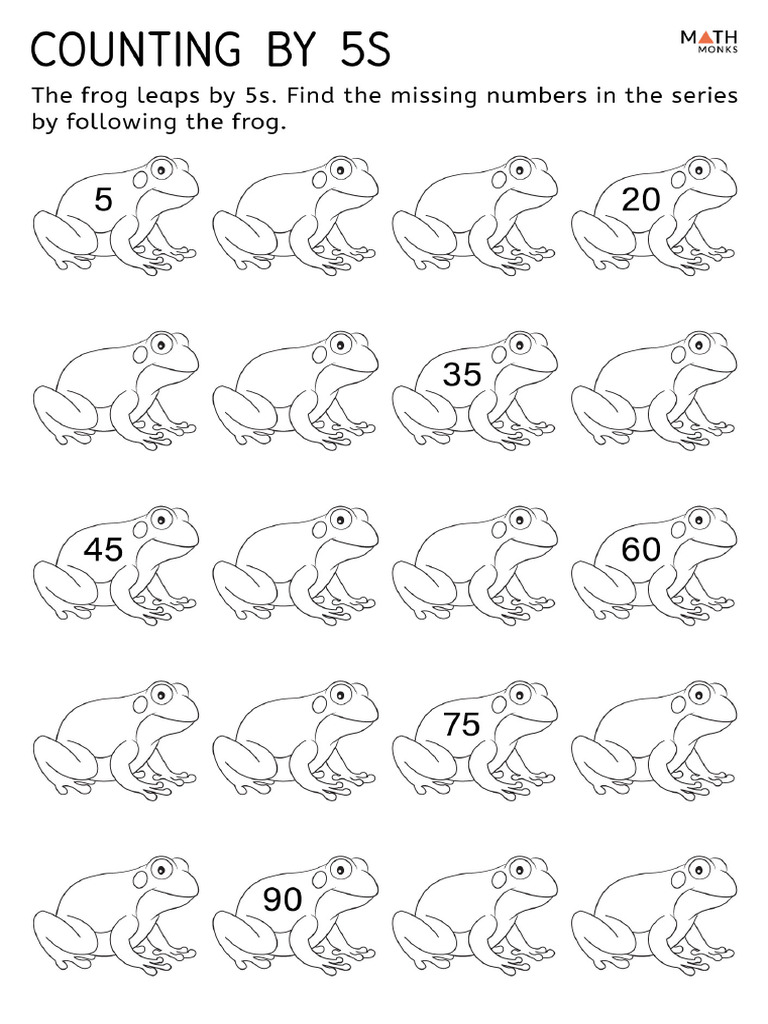 Counting by 5s Worksheets Free Printable | PDF