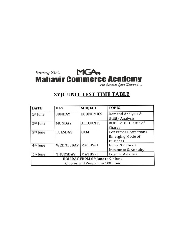 Google Unit Test Time Table | PDF