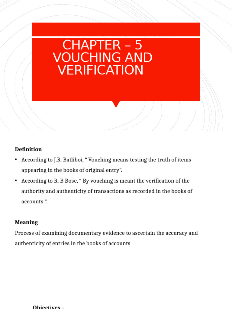 Vouching and Verification in Auditing | PDF | Cheque | Valuation (Finance)
