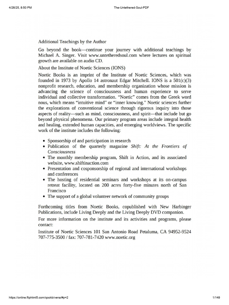 The Untethered Soul PDF | PDF