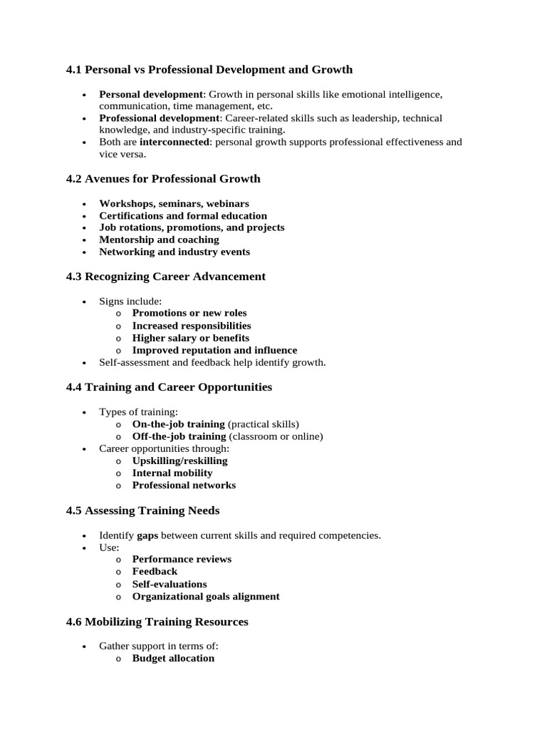 Personal and Professional Development | PDF | Time Management ...