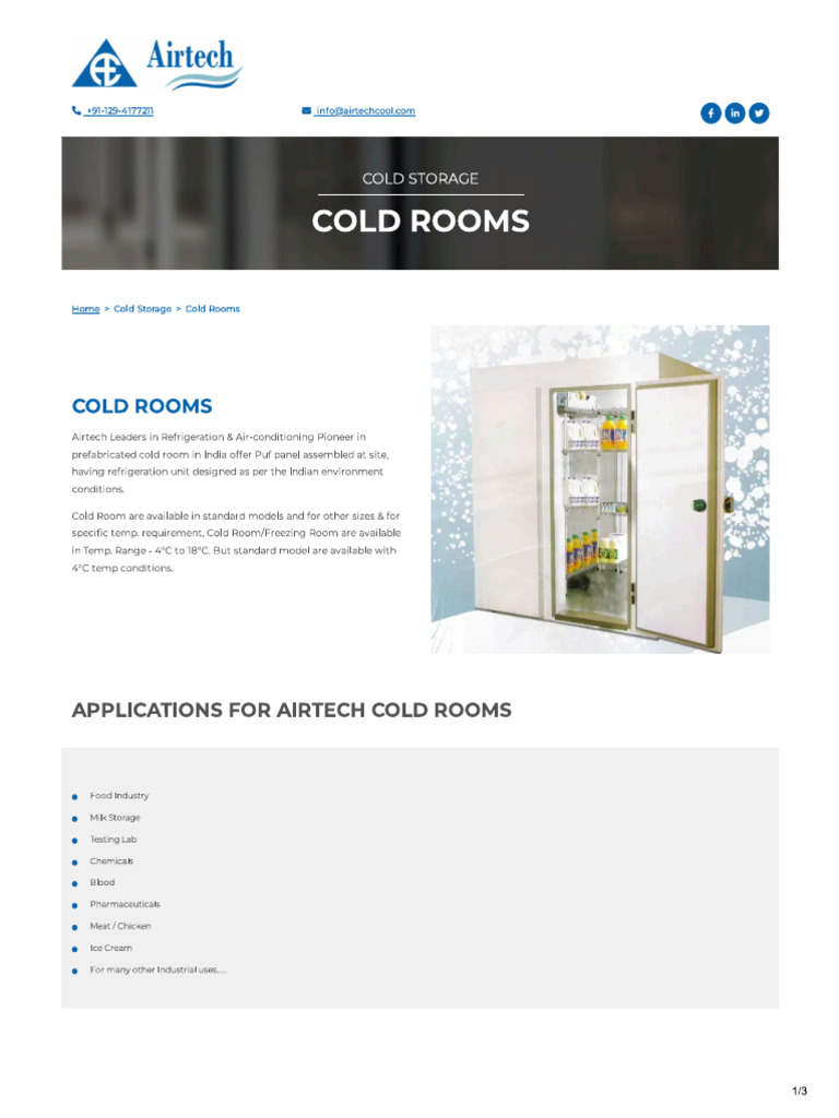 Airtech Cold Room | PDF