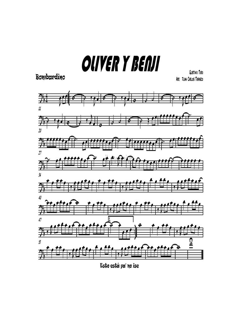 Oliver y Benji Partitura | PDF