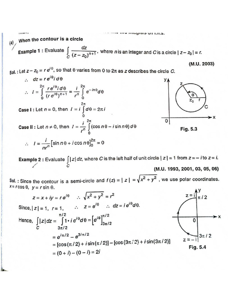 Complex Integration 5 Mks | PDF