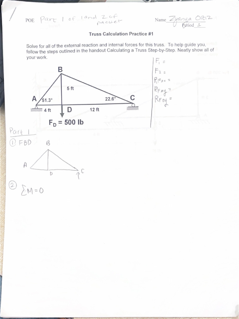 Truss Calculations Packet | PDF