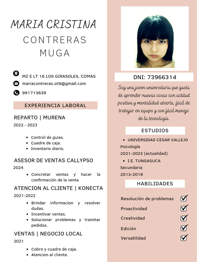 Curriculum Vitae Profesional Minimalista Pastel %281%29 %281%29 | PDF